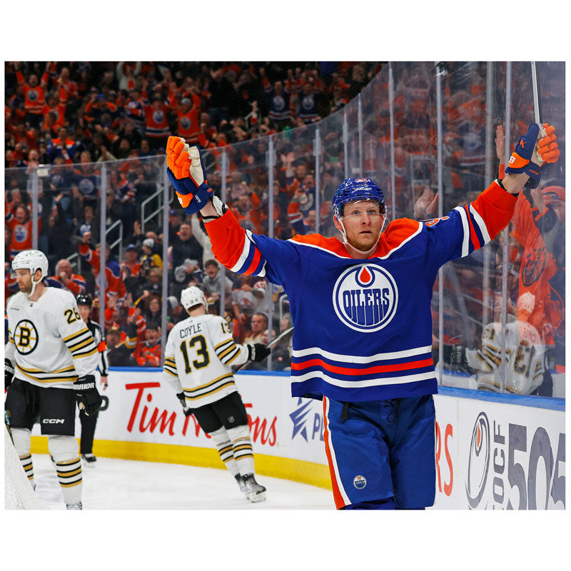 Corey Perry Edmonton Oilers Autographed Blue Action Goal Celebration 1 ...