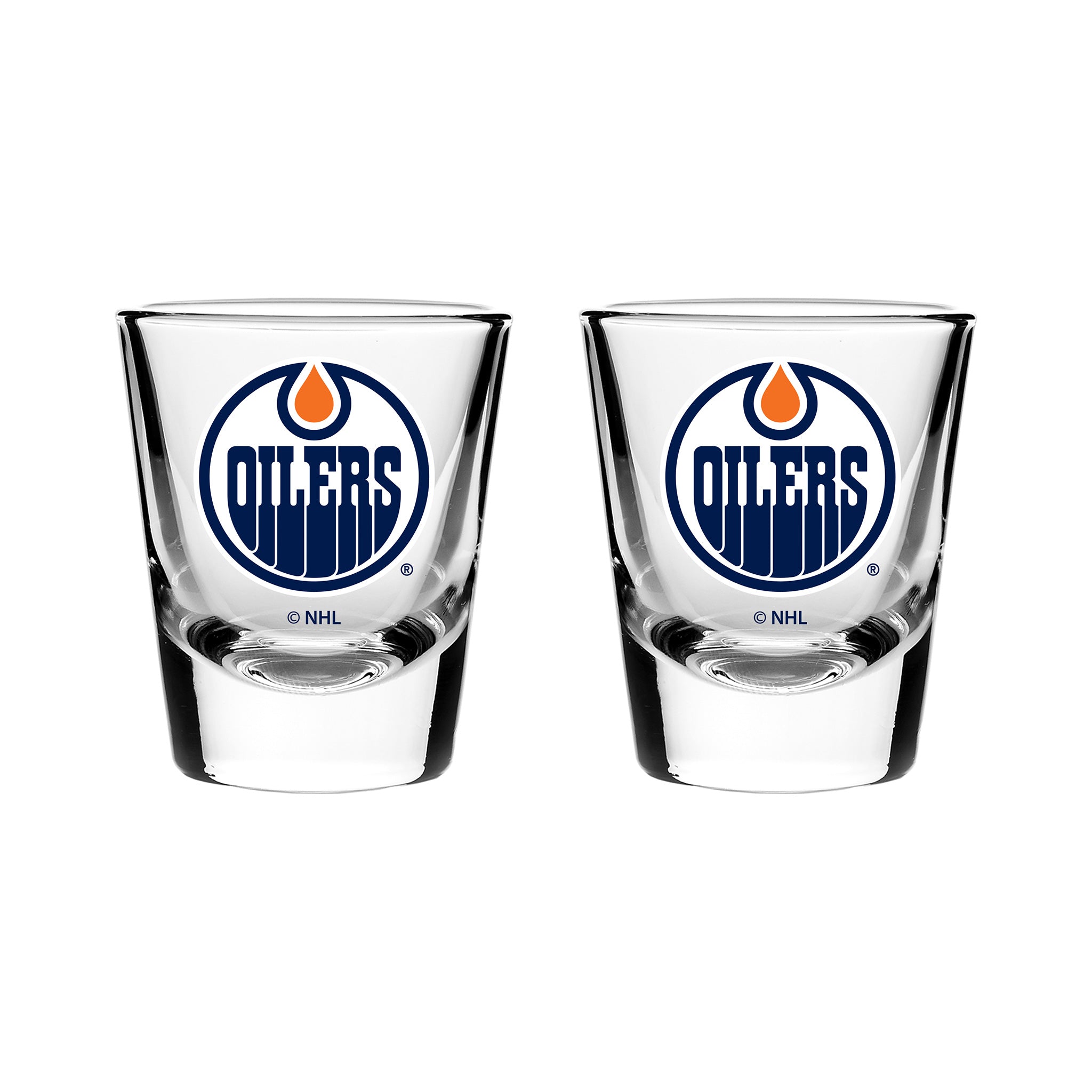 Edmonton Oilers Shot Glass Set - Official NHL 2oz 2-Pack | Pro Am Sports