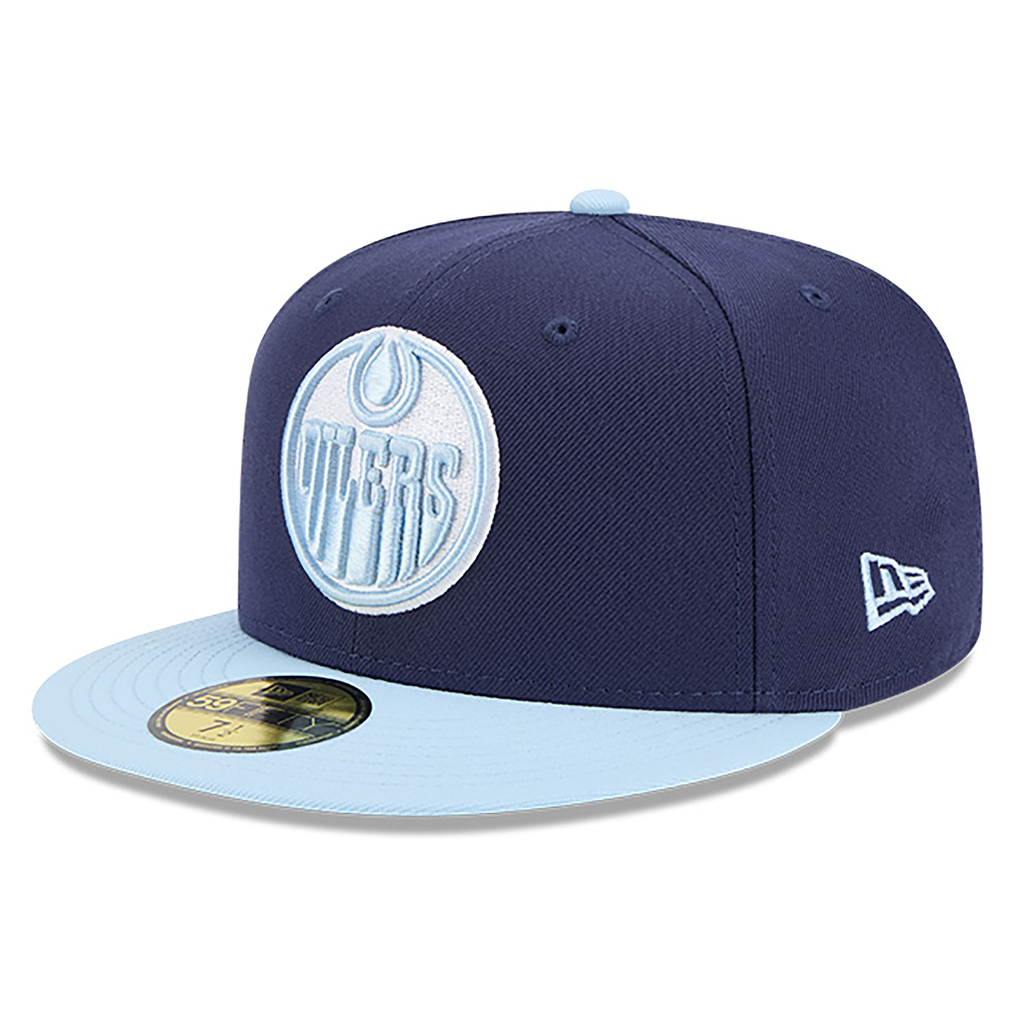 Edmonton Oilers New Era 59FIFTY Fitted Hat – Navy & Glacial Blue | Pro ...