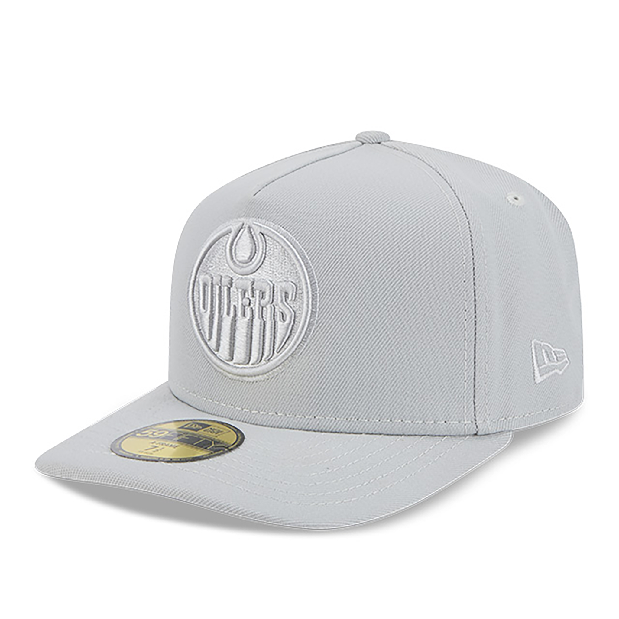 Edmonton Oilers New Era Color Pack Stone Grey 59FIFTY A-Frame Fitted H ...