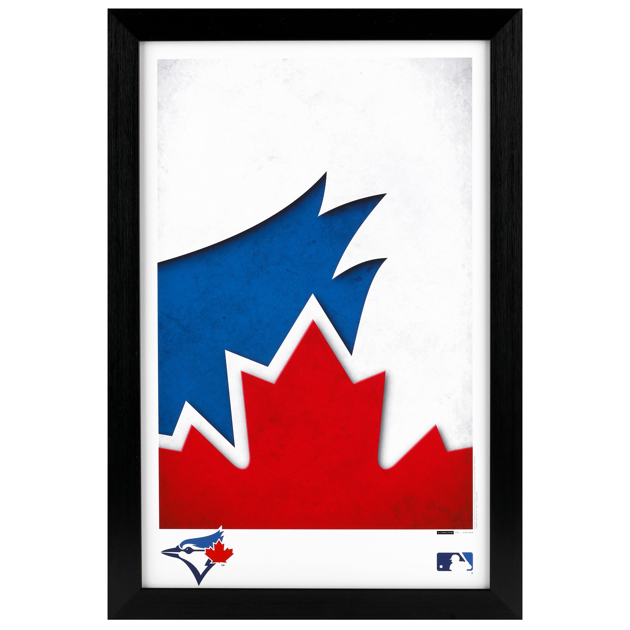 Toronto Blue Jays Minimalist Logo Poster 11x17 Framed - S. Preston Art ...