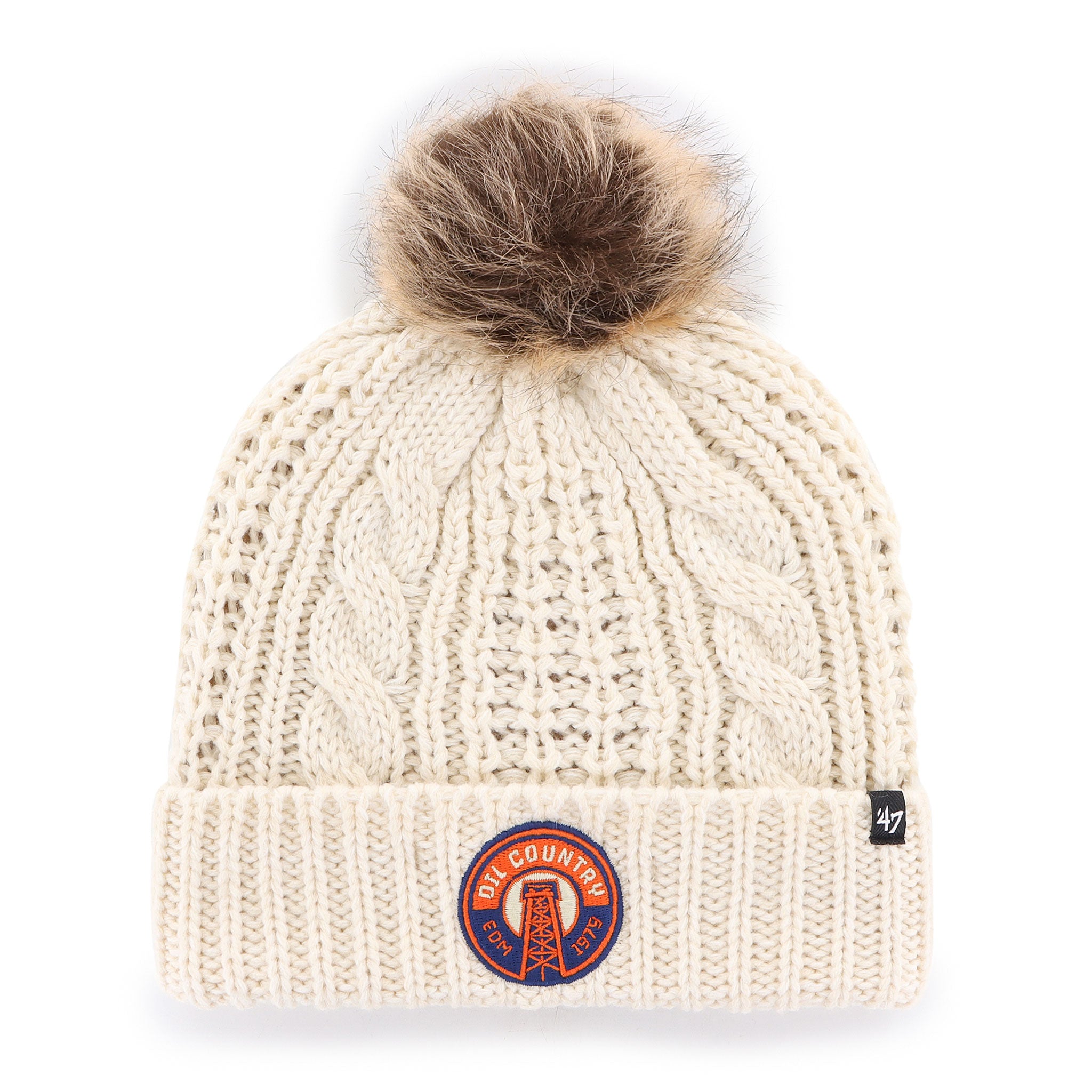 Women's Edmonton Oilers '47 Meeko Cuff Knit Toque - Warm Winter Hat ...