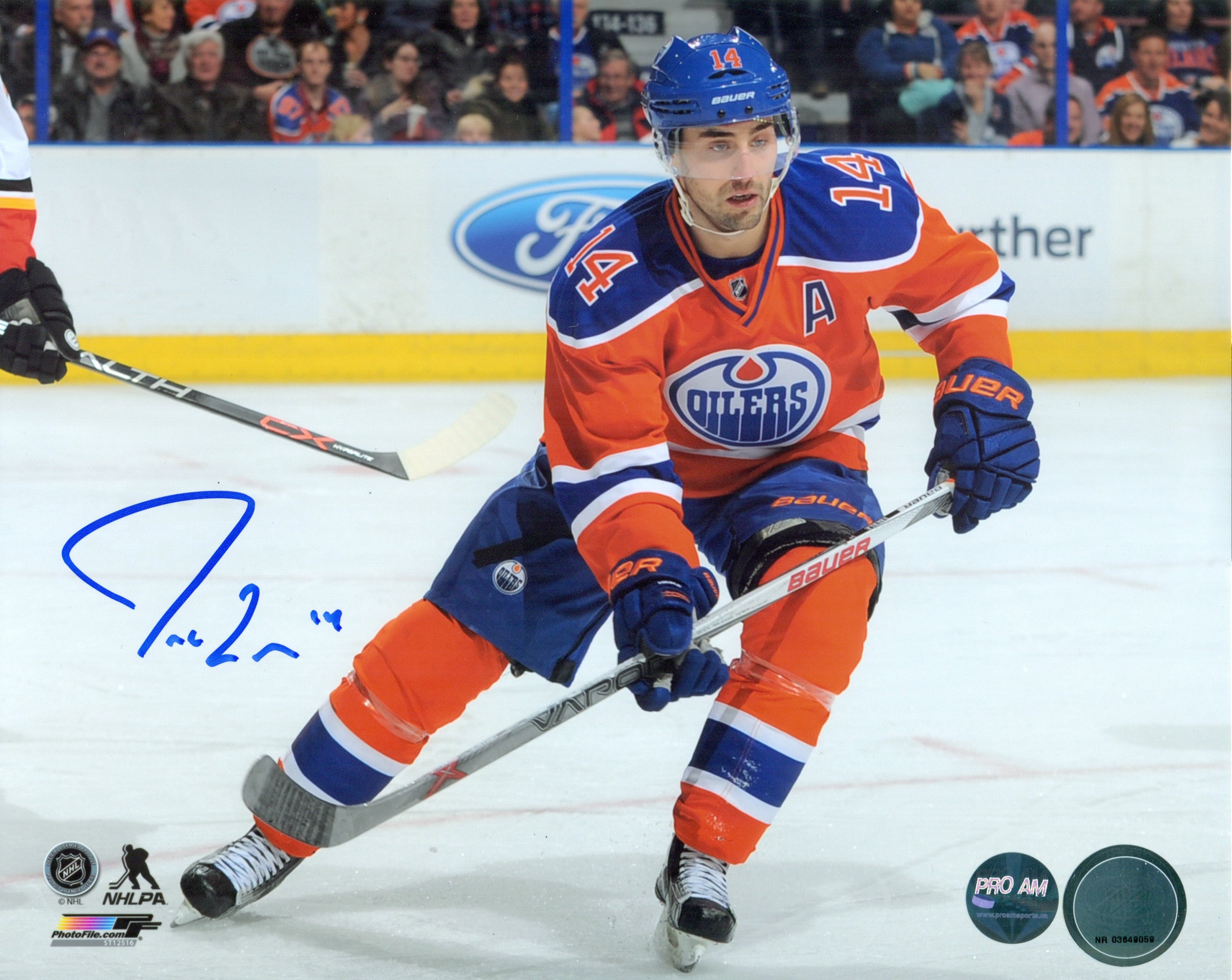Jordan Eberle Edmonton Oilers Autographed 8x10 Photo – Pro Am Sports