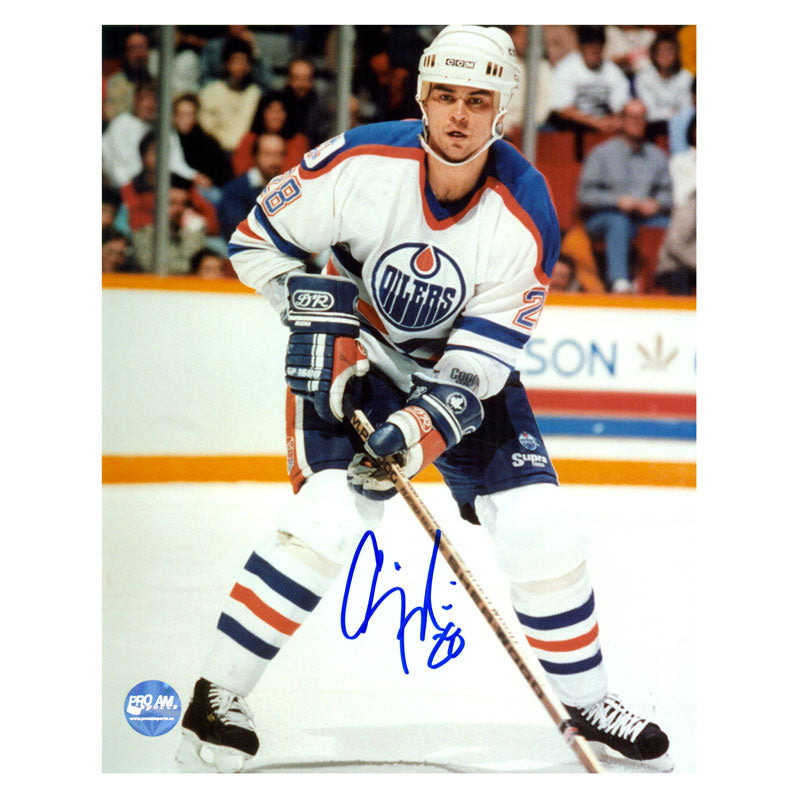 Craig Muni Edmonton Oilers Autographed 8x10 Photo – Pro Am Sports